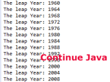 Java Continue Statement