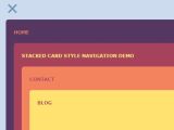 Stacked Card Style Navigation Menu With Jquery And Css3 Free Jquery