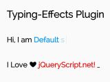 Simple Configurable Text Typing Animation Jquery Typing Effects