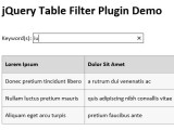 Jquery Plugin To Filter A Table Based On Input Field Table Filter