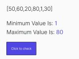 Find The Min Max Values In An Array Jquery Min Max Js Free Jquery