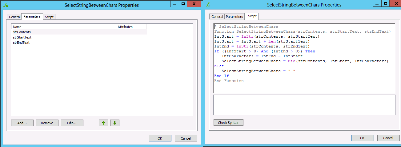 Select String Between Characters Using Vbscript In Taskcentre 3226