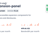 React Md Expansion Panel Cdn By Jsdelivr A Cdn For Npm And Github