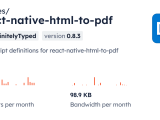 Types React Native Html To Pdf Cdn By Jsdelivr A Cdn For Npm And Github