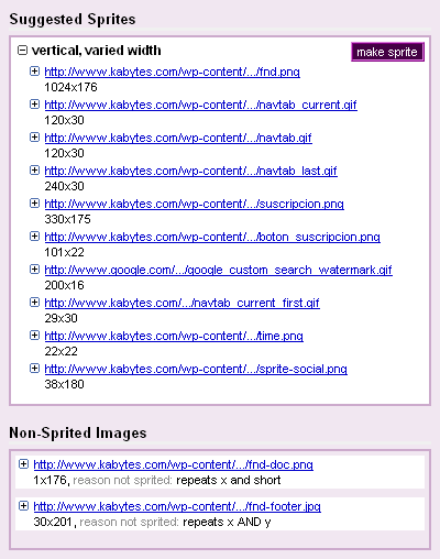 Herramienta para crear CSS Sprites | 35/51 Blog