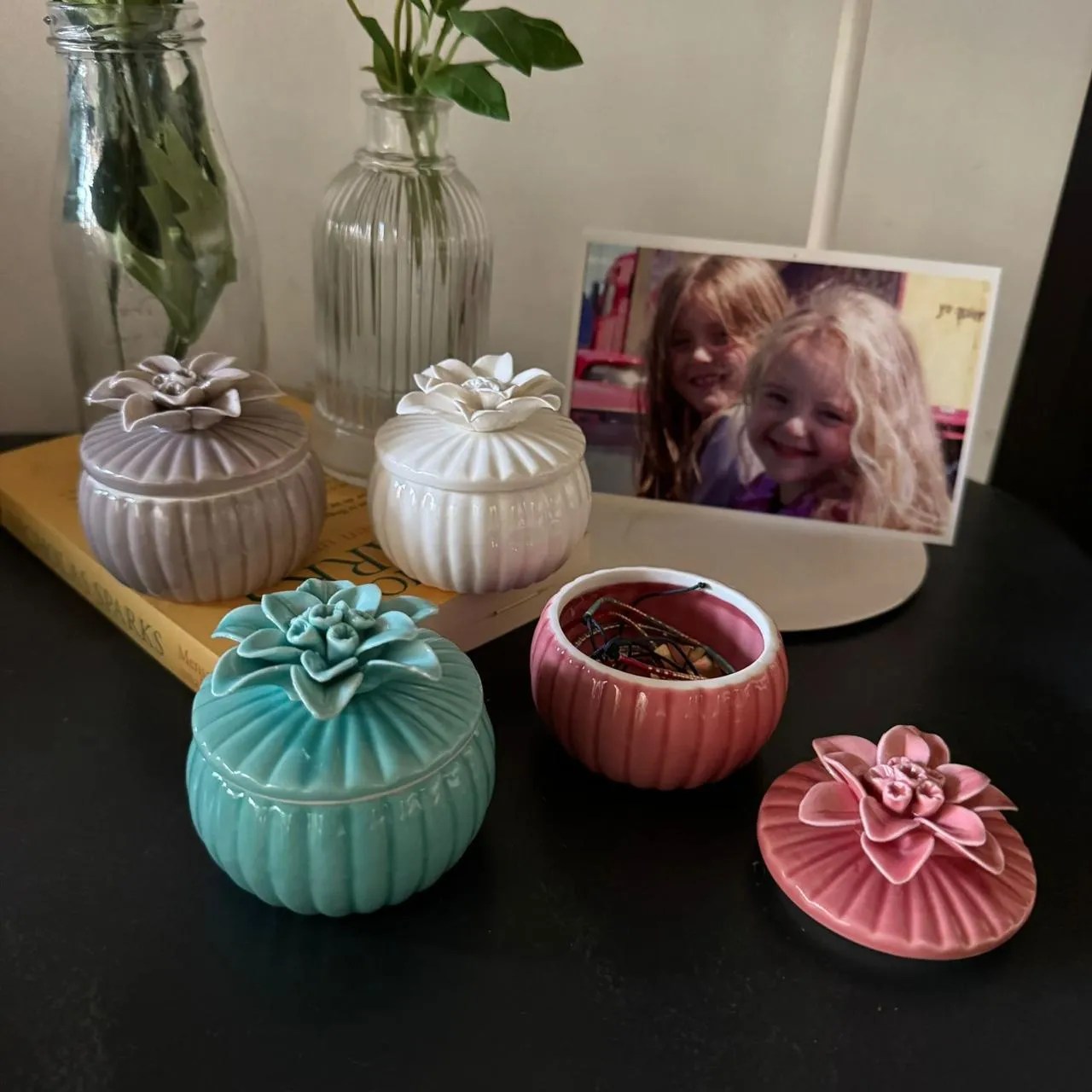 Cajita Cerámica Flor Kadó Regalos