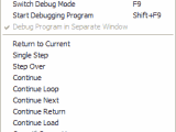 Debug Menu