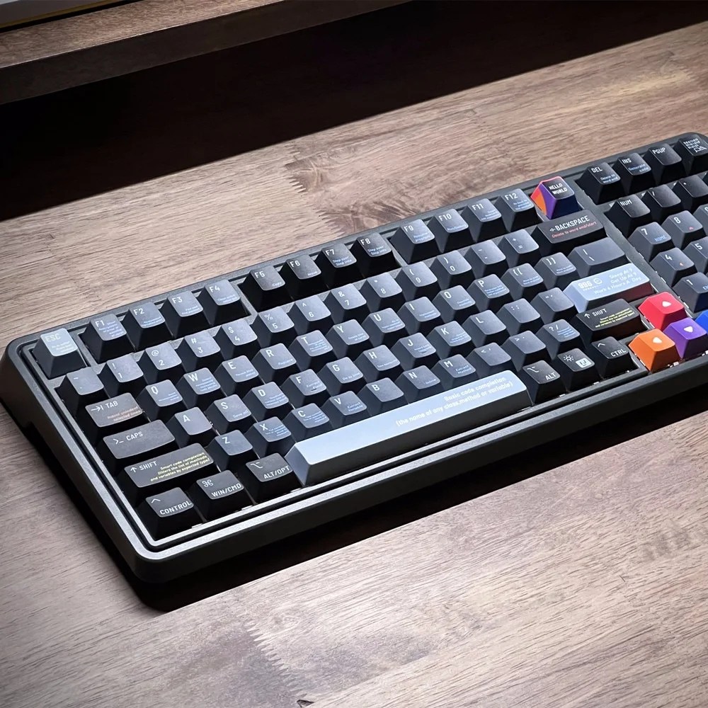 Computer Programmer Keycaps Set Coding Black - Keysium