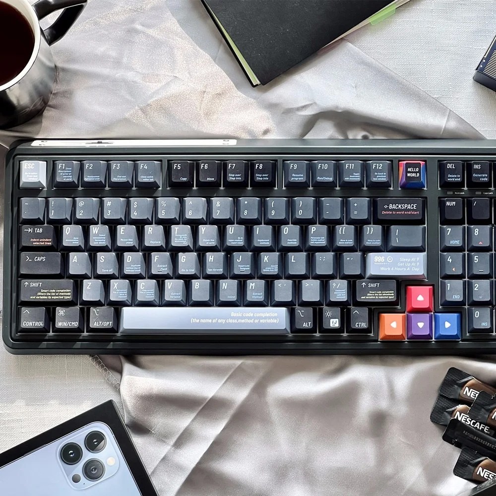 Computer Programmer Keycaps Set Coding Black - Keysium