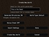Minecraft Seed Generation