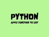Apply A Function To All Elements Of A Python List