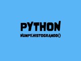 Numpy Histogramdd In Python
