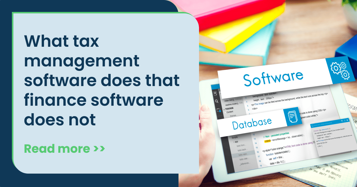 Tax management software vs finance software