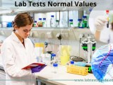 List Of Lab Tests Normal Values Reference Ranges Unites And