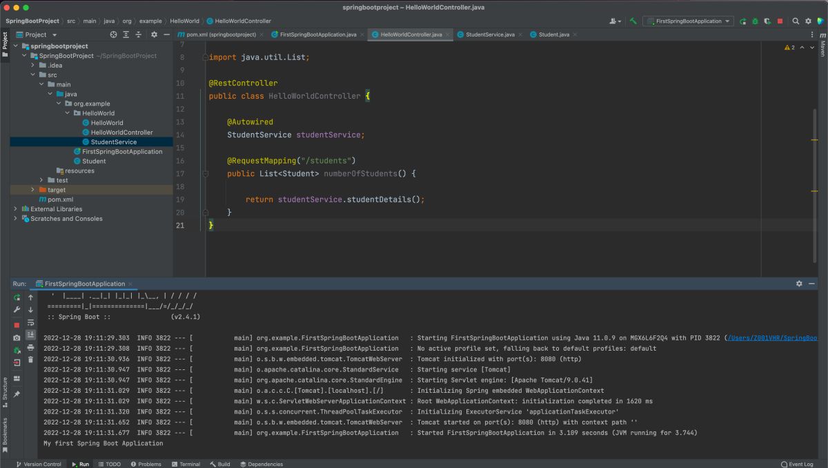 Spring Boot - @Service Annotation