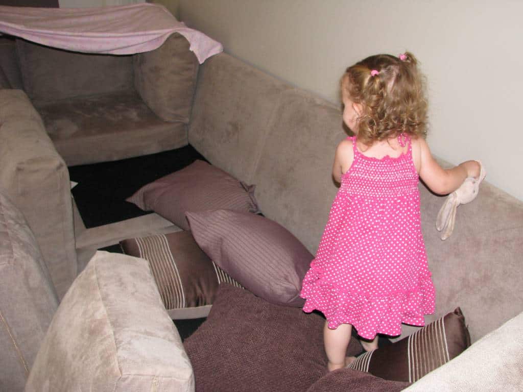 Tips and Tricks- When in doubt, use couch cushions!