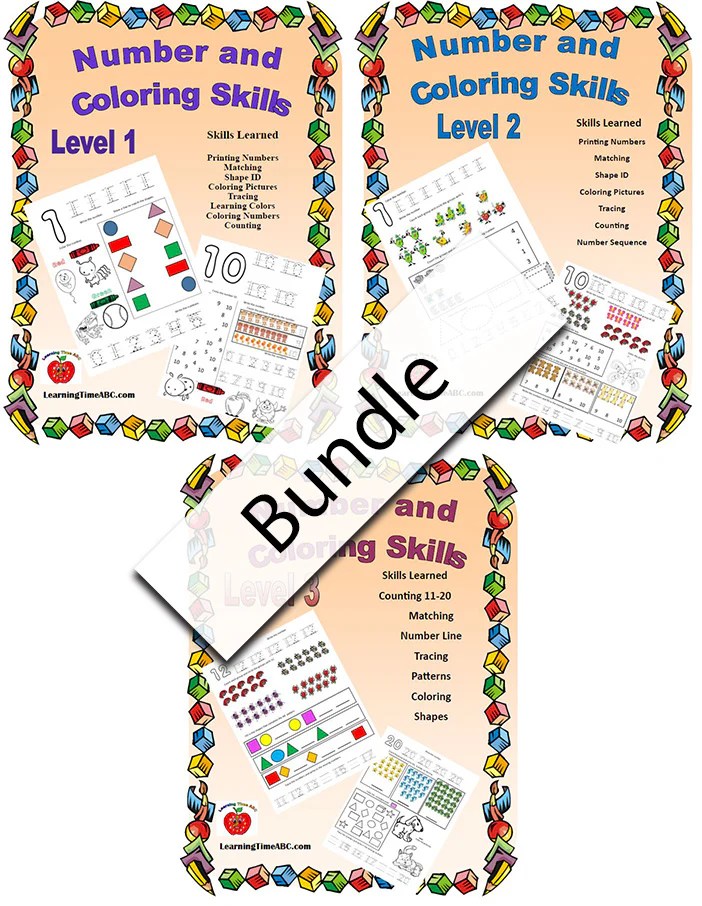 Numbers Bundle Learning Time Abc