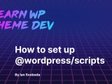 How To Set Up Wordpress Scripts Learn Wp Theme Dev