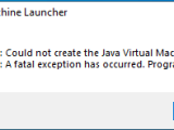 Could Not Create The Java Virtual Machine Error A Fatal Exception Has