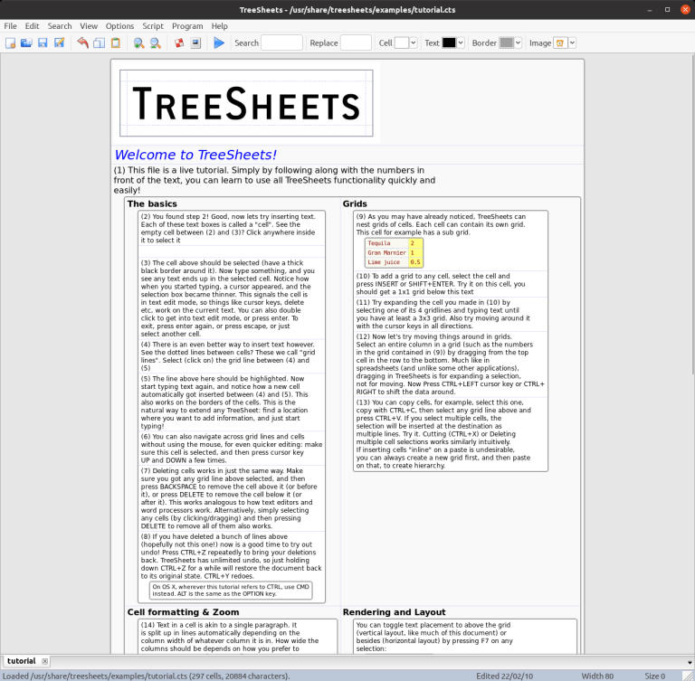 TreeSheets - free form data organizer - Page 2 of 3 - LinuxLinks