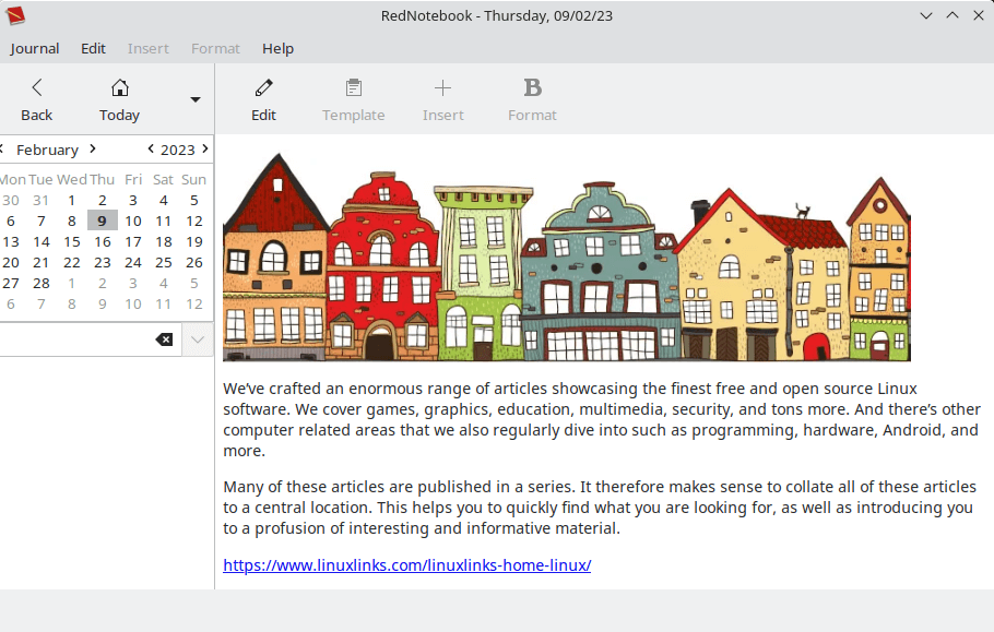 RedNotebook - modern journal - LinuxLinks