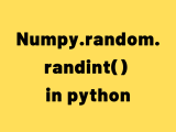 Numpy Random Randint In Python Machine Learning Plus