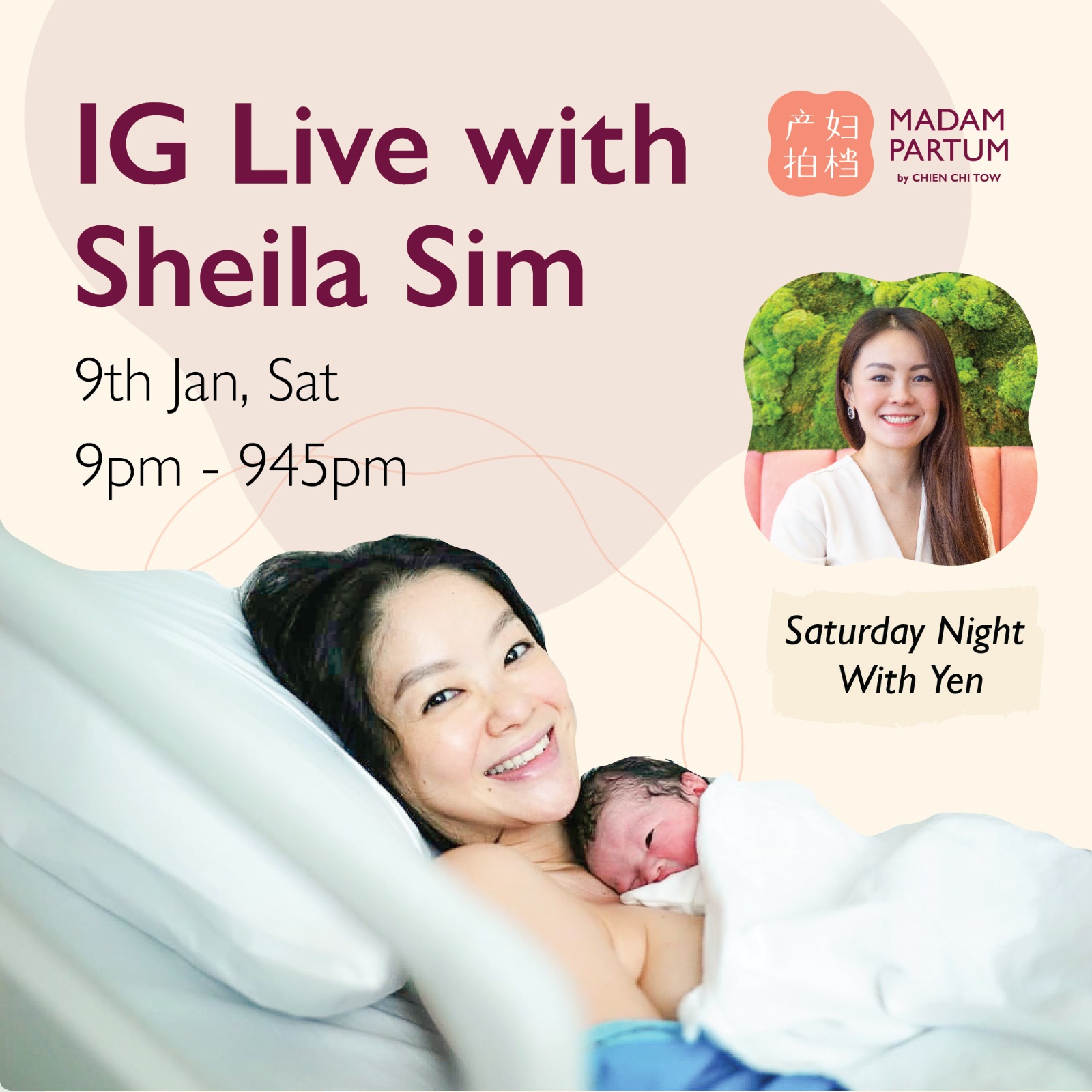 IG Live | Saturday Night with Yen X Sheila - Madam Partum
