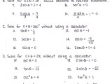 Solving Trig Equations Worksheet Owhentheyanks