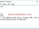 Write File Using Printwriter With Class Hierarchy Example