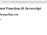 Belajar Javascript Part 6 Membuat Function Di Javascript