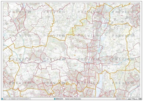 Postcode Maps By Individual Postcode Areas Map Logic