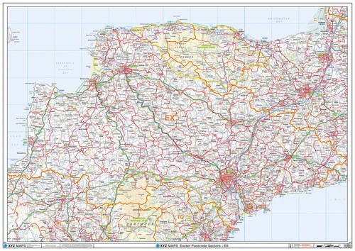 Exeter Postcode Maps For The Ex Postcode Area Map Logic