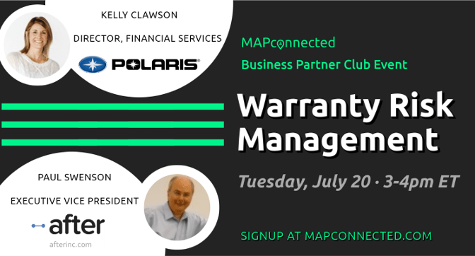 Warranty Risk Management 101 Webinar - MAPconnected Membership Network
