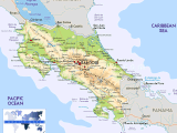 Costa Rica Physical Map Mapsof Net