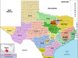 Texas Area Codes Map Of Texas Area Codes