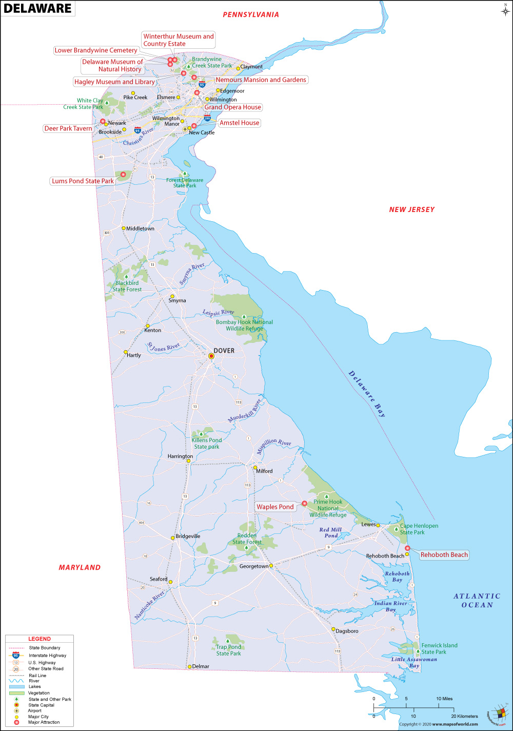 Delaware Map Map Of Delaware De