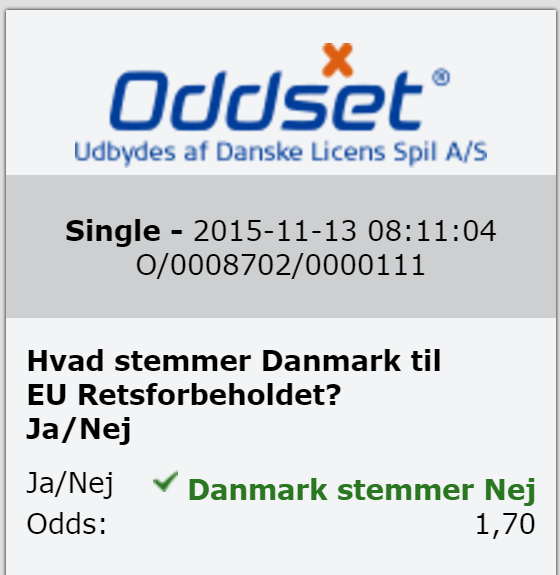 Min politiske oddset-konto - Martin Hans Jensen