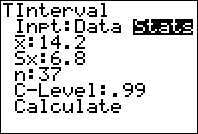 Confidence Intervals for the Mean Using the TI83 or 84 Graphing ...