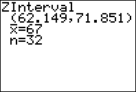 Confidence Intervals for the Mean Using the TI83 or 84 Graphing ...