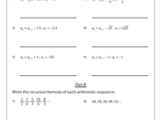 Recursive Sequence Worksheets