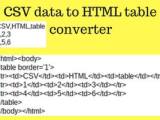 Convert Csv Data To Html Table Code