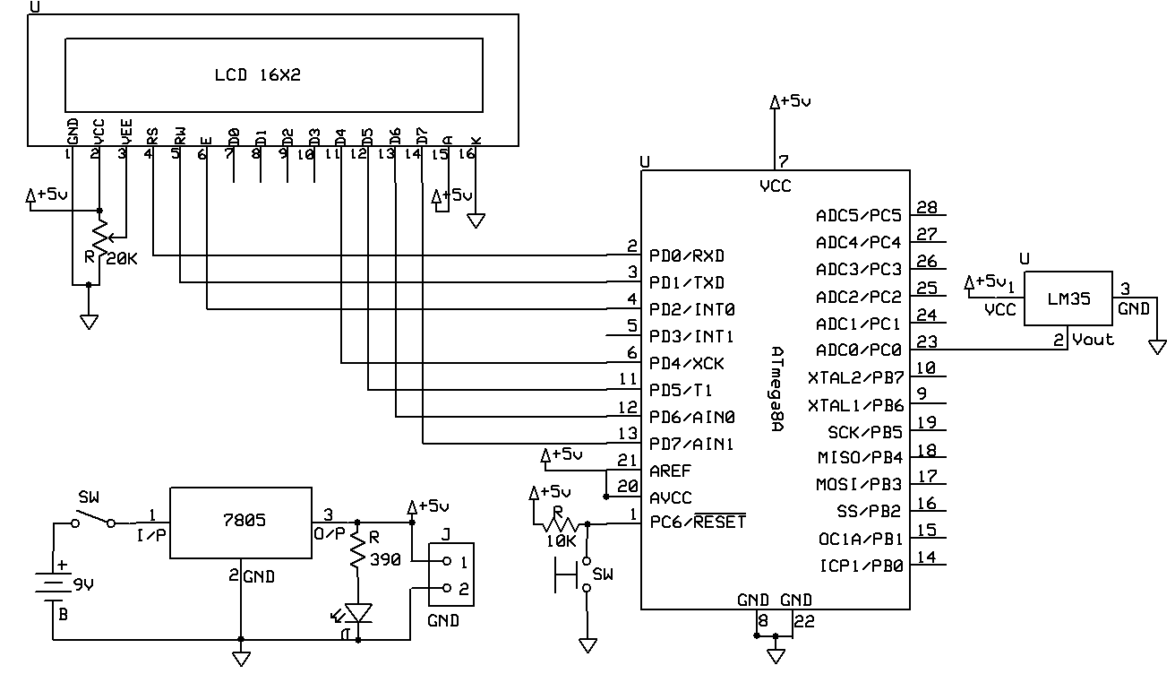 Circuit Diagram Of Atmega8 Microcontroller - Circuit Diagram