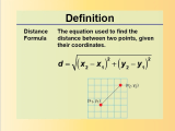 Definition Geometry Basics Distance Formula Media4math