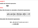 Math Example Combinatorics Factorial Expressions Example 8 Media4math