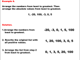 Math Examples Collection Comparing Absolute Values Media4math