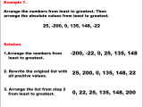Math Example Comparing Absolute Values Example 7 Media4math