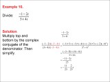 Math Example Complex Numbers Multiplying And Dividing Complex Numbers