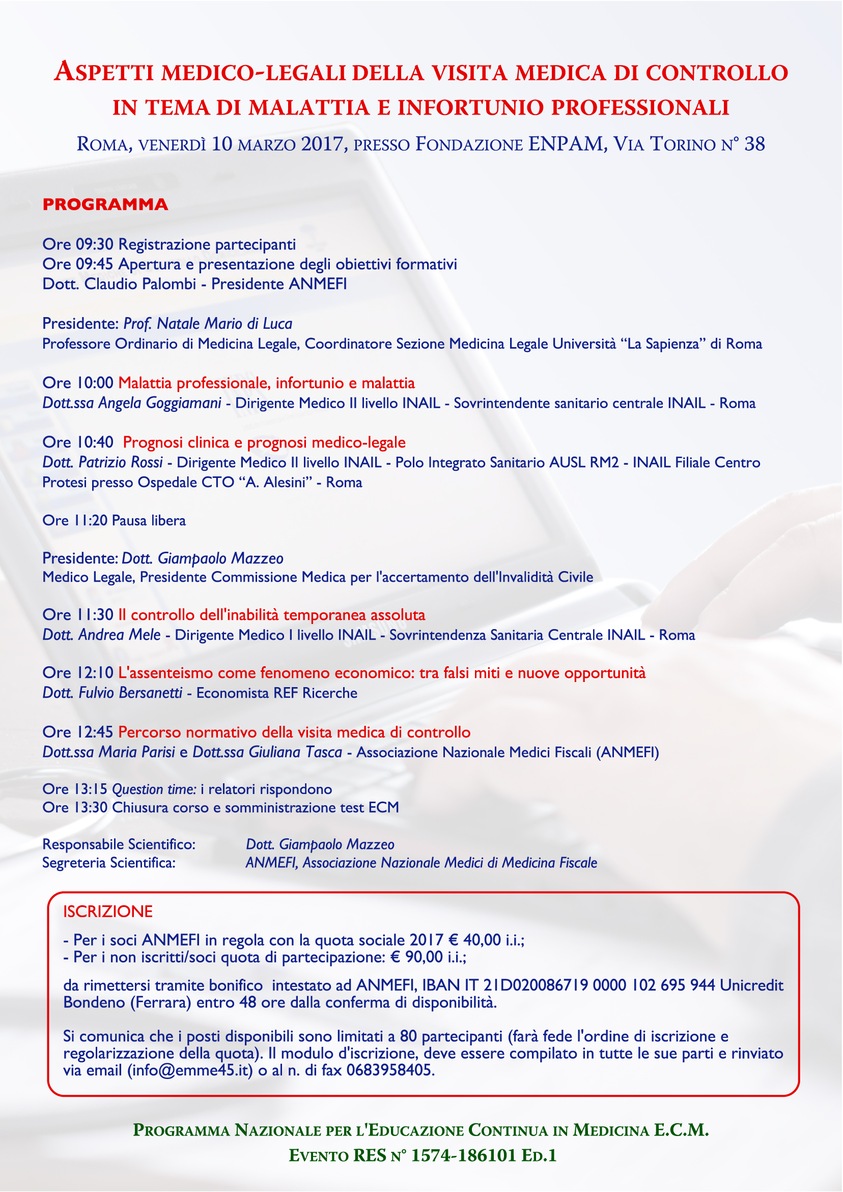 Programma evento formativo: Aspetti medico-legali della visita medica ...