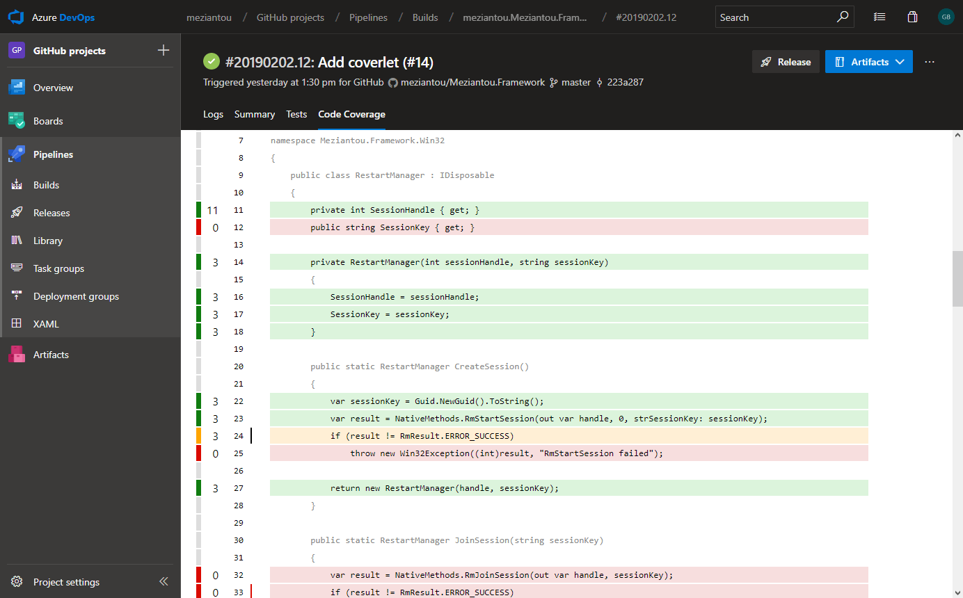 Computing Code Coverage For A Net Core Project With Azure Devops And