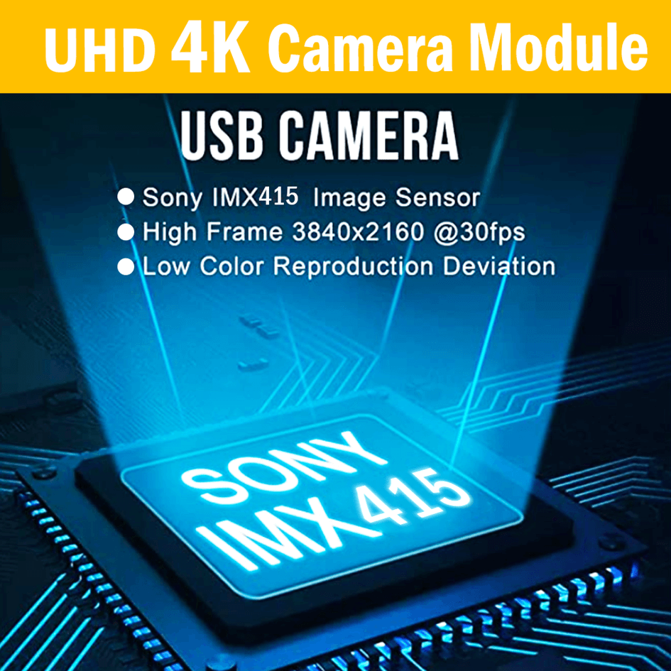 4K/2160P USB CMOS Camera Module w/IMX 415 Sensor & Digital Mic*2 ...